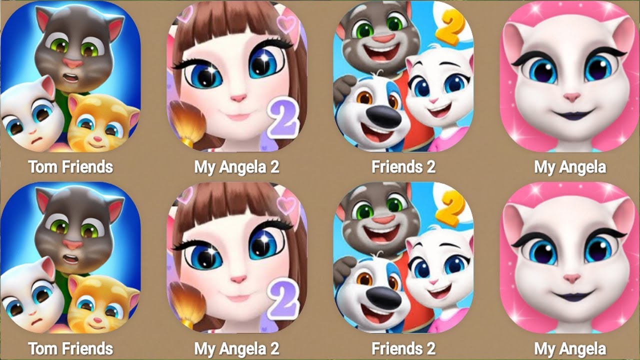 My Talking Tom Friends,My Talking Angela 2,Friends 2,My Angela... - YouTube