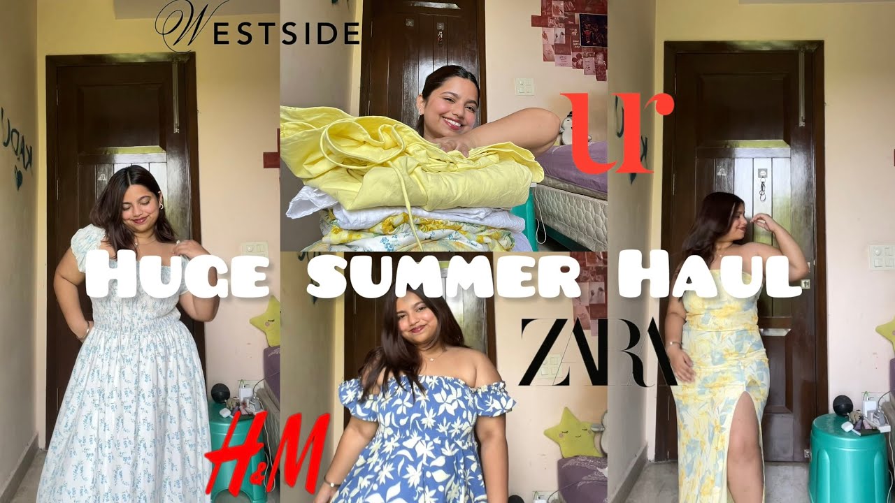 HUGE SUMMER DRESS HAUL | zara ,hnm ,west side and more 🍋🥥🍓 - YouTube