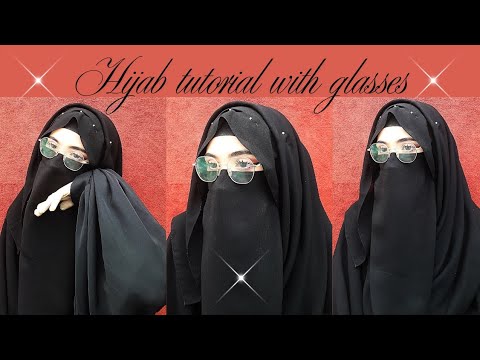 Hijab tutorial with glasses || easy hijab tutorial by Hannah shah - YouTube