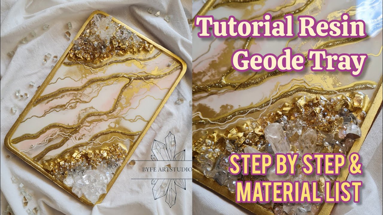 Kerajinan Resin Geode Tray / How to Make Geode Resin Tray - YouTube