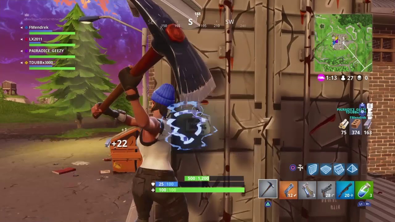 FORTNITE: playing with the Work-Crew our fisrt VICTORY! - YouTube