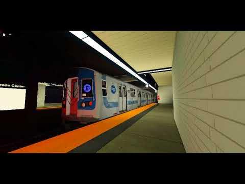 ROBLOX Railfanning at PTA Subway Fifth Av Lines S47E29: PST-2R (E) Train at 77 St WTC - YouTube