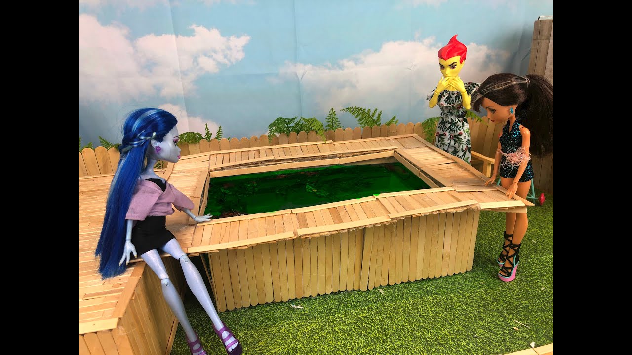 Pool Time Problems- A Monster High/Ever After High Stop Motion - YouTube