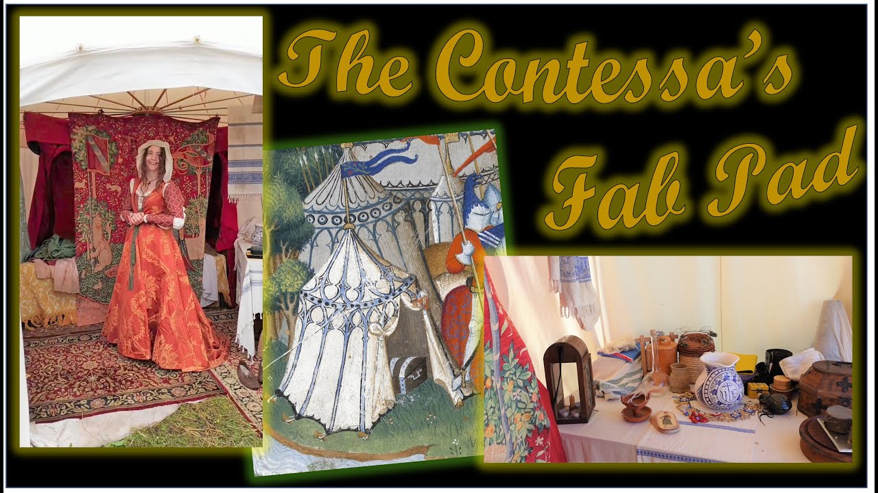 Tour My Medieval Glamping Pavilion - Pennsic 2022!!! - YouTube