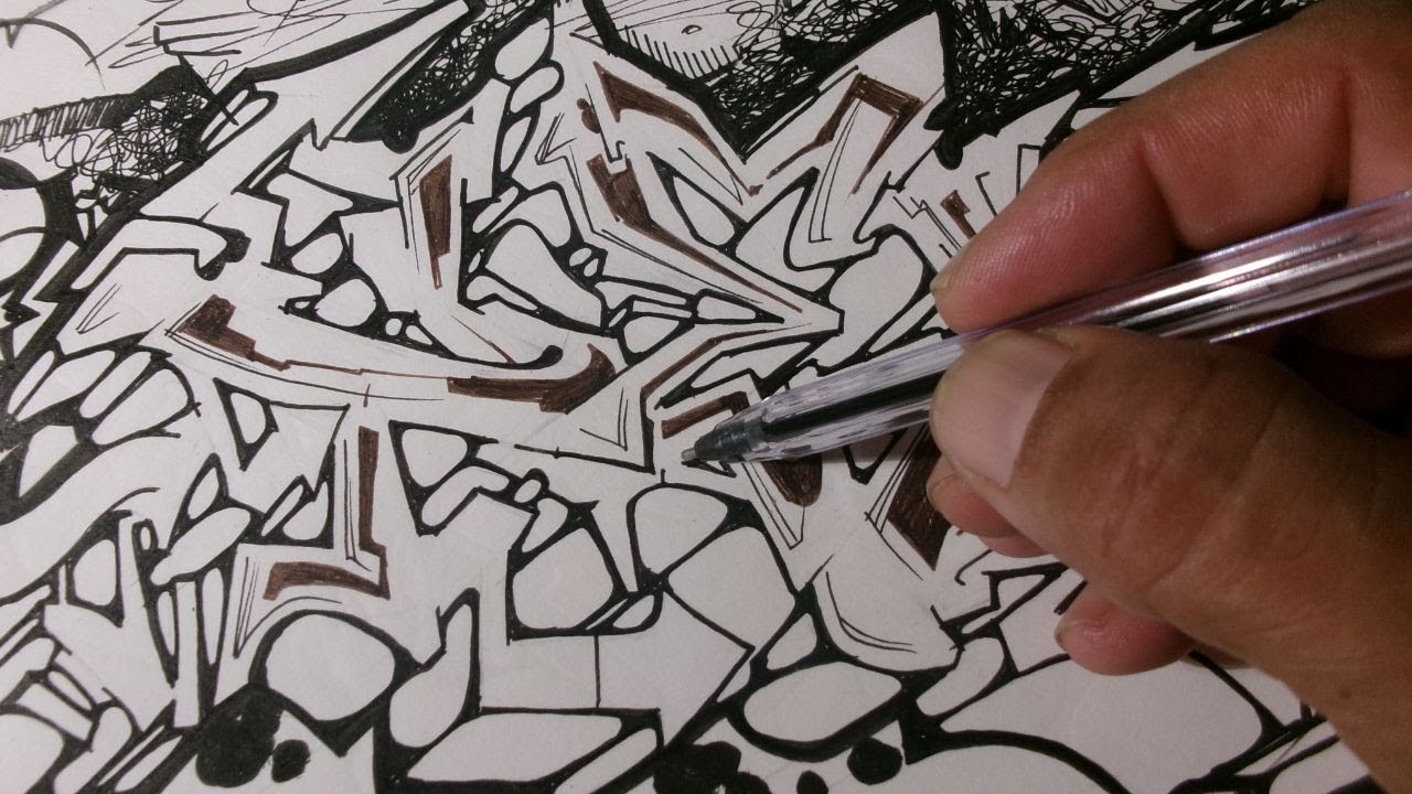 HOW TO DRAW WILDSTYLE GRAFFITI LETTERS TECHNIQUES DRAWING NELSON NAME ...