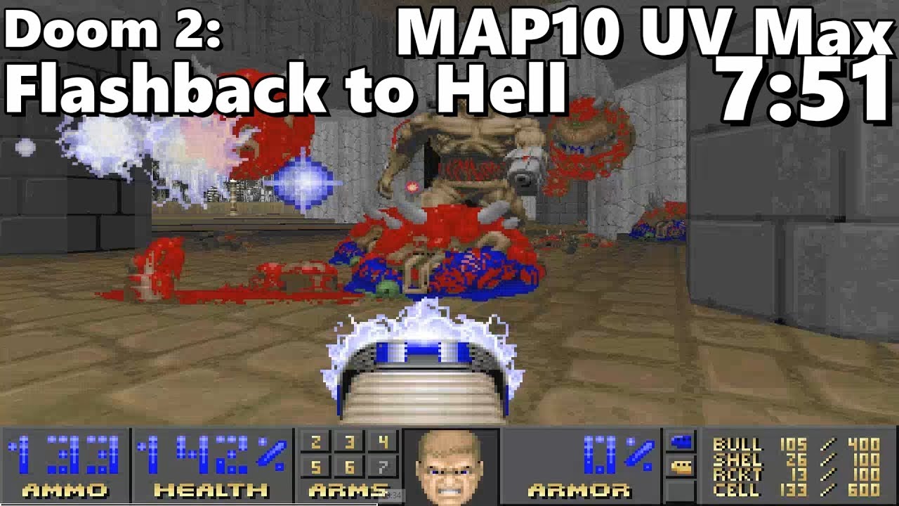 Doom 2: Flashback to Hell MAP10: "Recharging Station" UV Max in 7:51 - YouTube