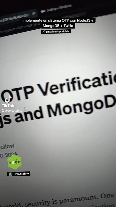 Implemente un sistema OTP con NodeJS + MongoDB + Twilio - YouTube