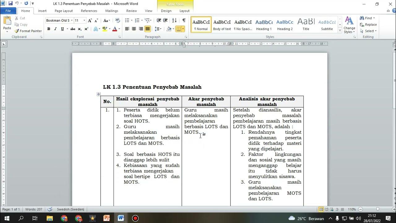 Cara Mengerjakan LK 1.3 Penentuan Penyebab Masalah PPG Daljab 2022 - YouTube