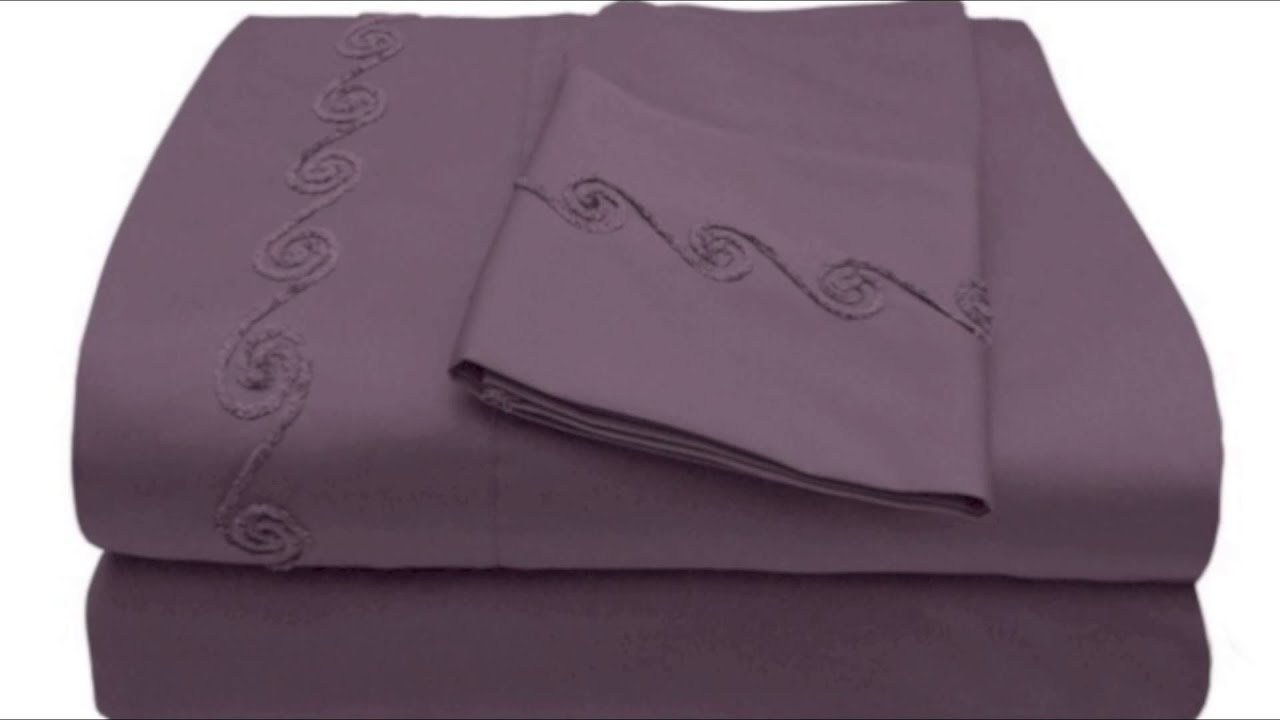 Veratex 100 Chenille Embroidery Sheets 300tc and 500tc Swirl - YouTube