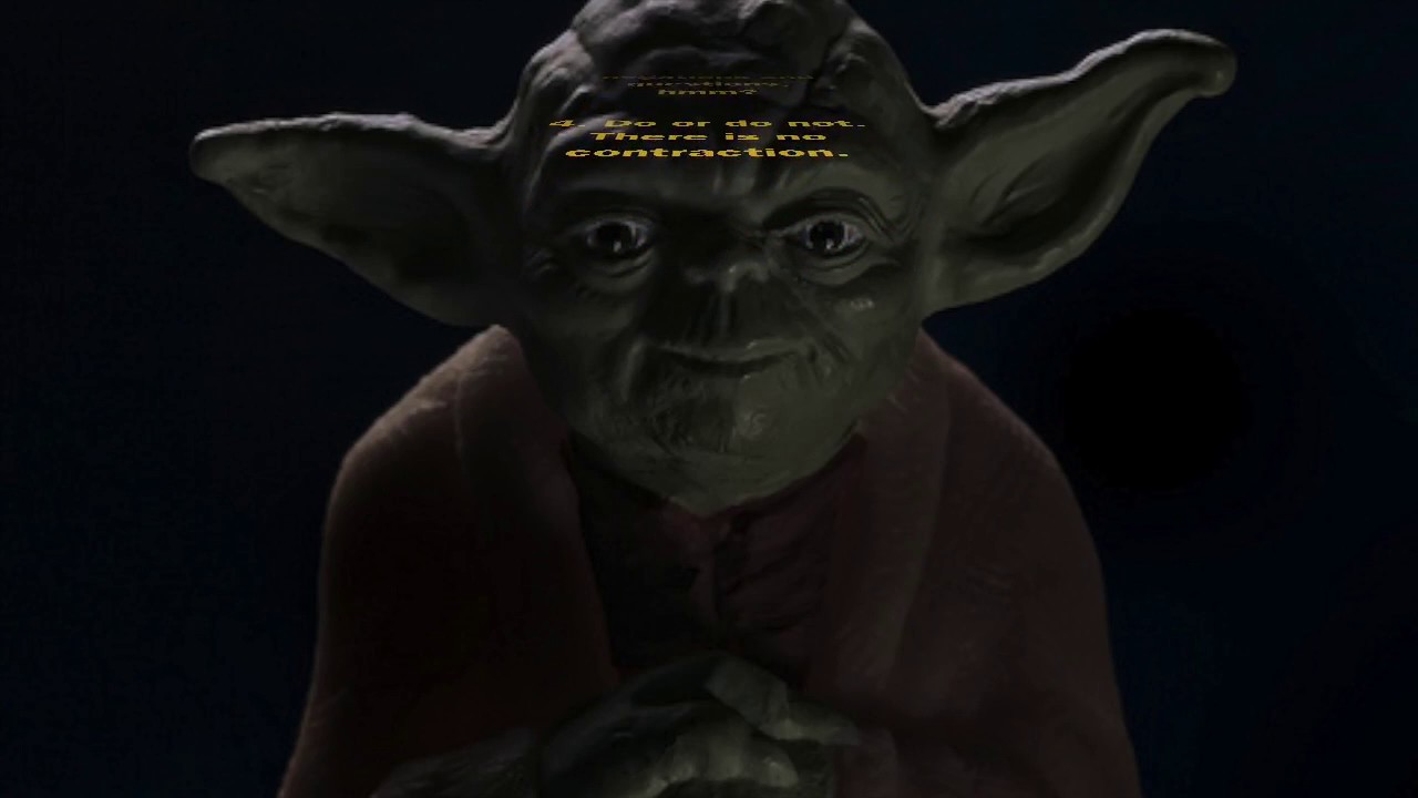 Yoda Speaks Rules - YouTube