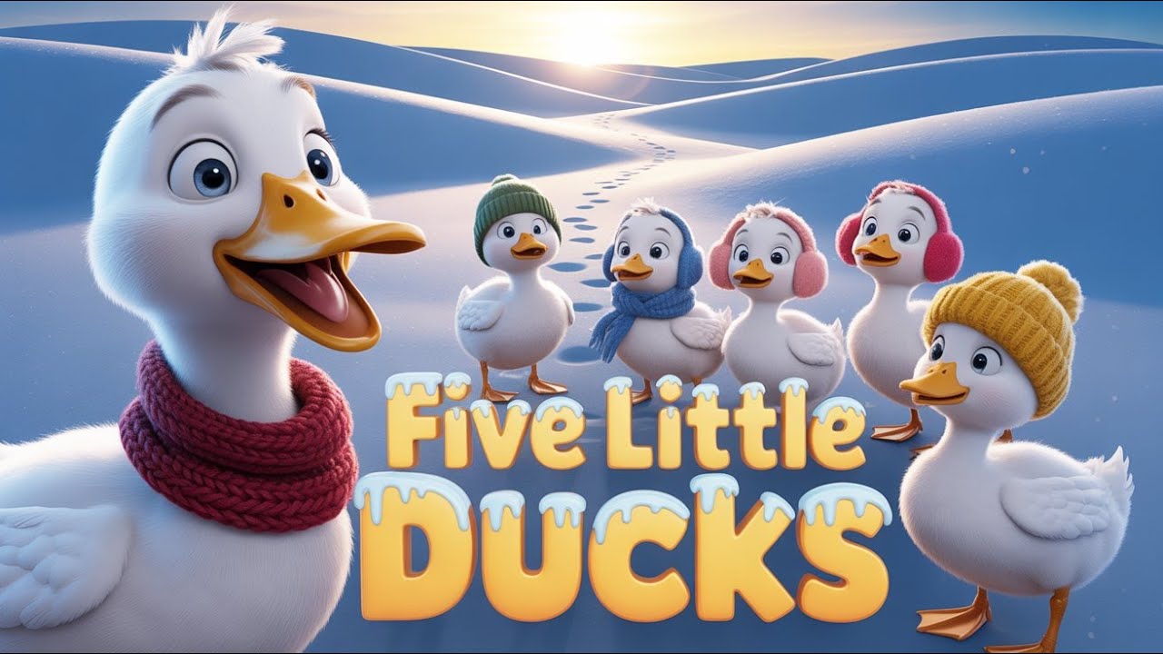 New Five Little Ducks, Winter Edition | Nursery Rhymes and Kids Songs ...