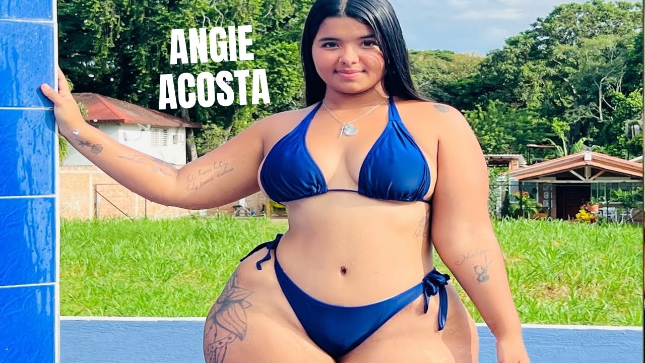 Angie Acosta 🔥👉 The plus size curvy fashion model ~bio, facts, wiki, body measurements - YouTube
