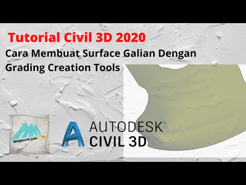 Cara Membuat Surface Galian Dengan Grading Creation Tools - Tutorial Civil 3D 2020 (Part 10)