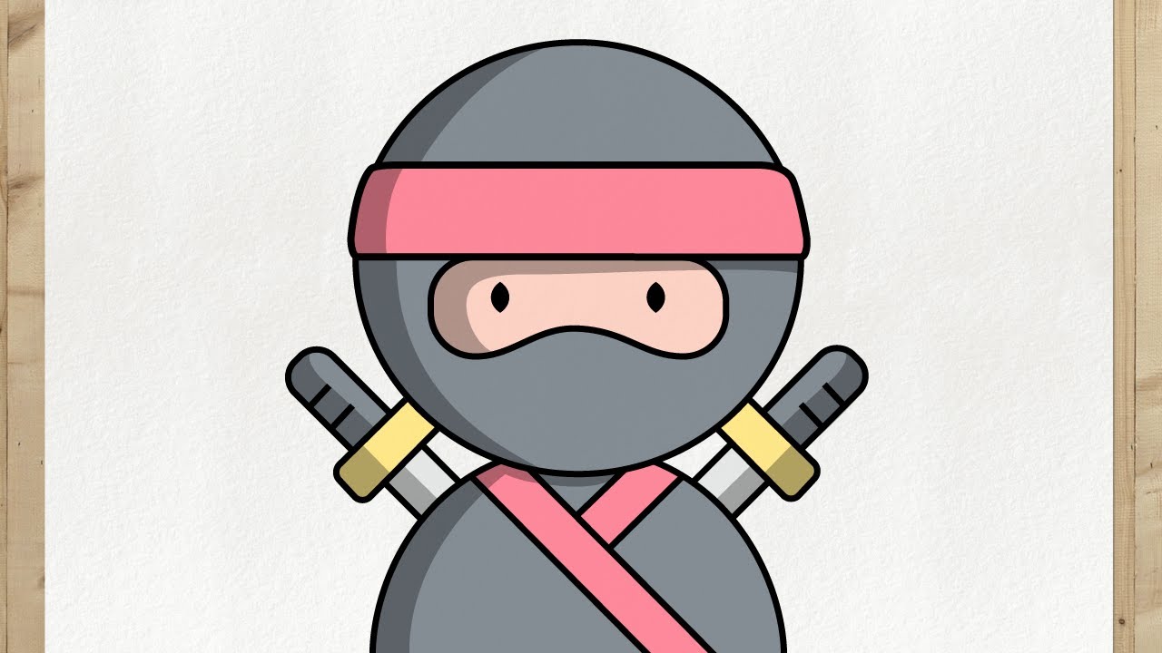 How to draw a Ninja step by step, VERY EASY and fast - YouTube