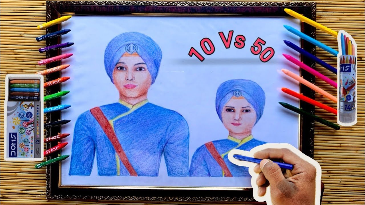 CHOTE SAHIBZAADE KI DRAWING 🙏 HOW TO DRAW CHOTE SAHIBZAADE 🙏 - YouTube