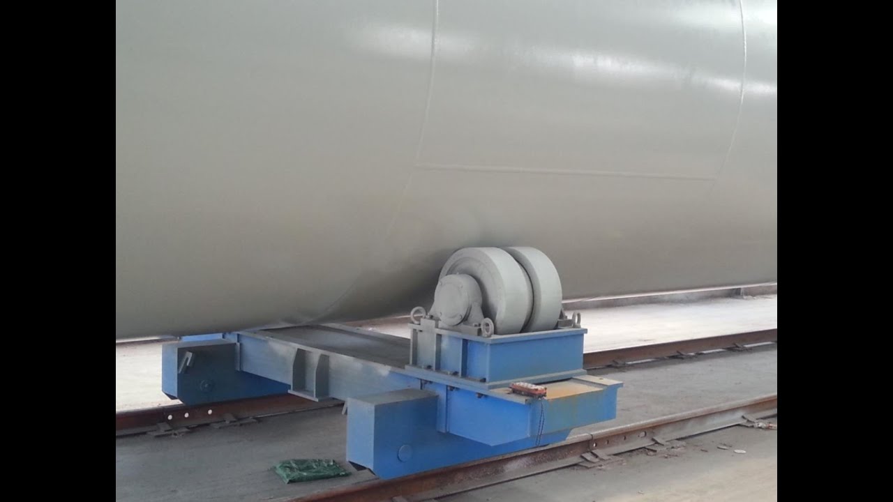 wind tower monopile painting rotator explosive proof motor - YouTube