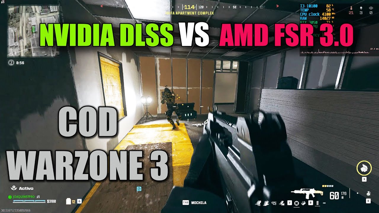 Call of Duty : WARZONE 3 !! RTX 3050 8GB | DLSS VS AMD FSR 3.0 + Frame ...