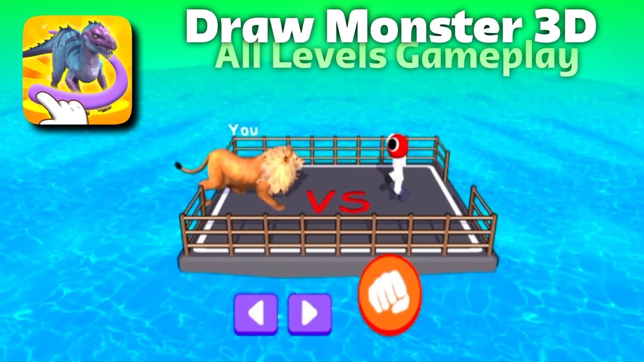 Draw Monster 3D Gameplay New Android Game Tutorial Part 1 - YouTube