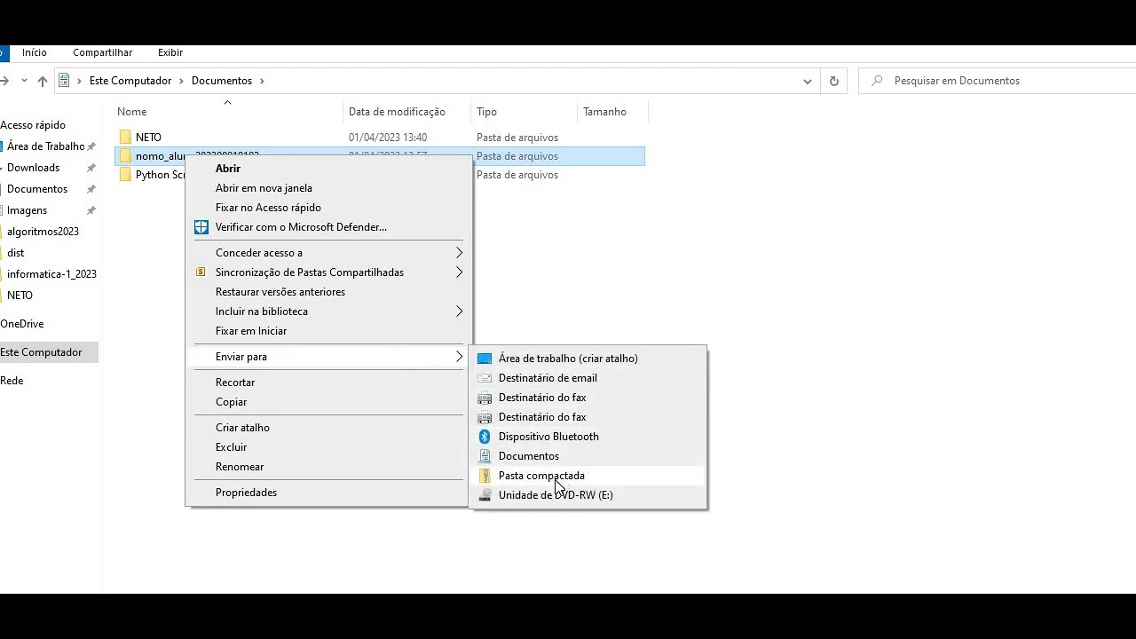 Como zipar uma pasta - vídeo 2 - YouTube