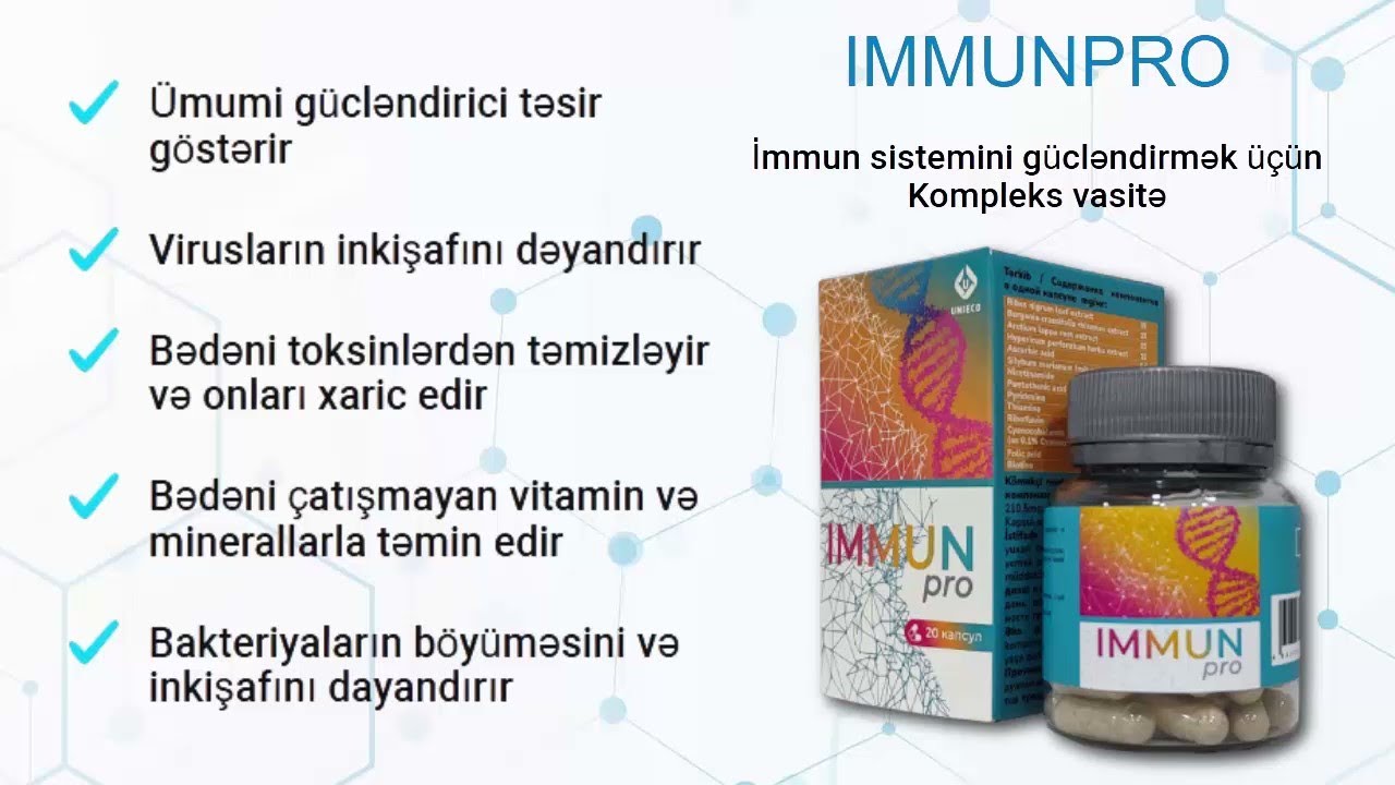 İmmuniteti yaxşılaşdırmaq üçün immunpro - kapsullar! - YouTube