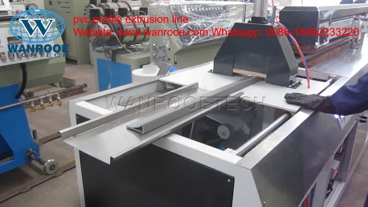 pvc extrusion process, pvc profile extrusion machine - YouTube