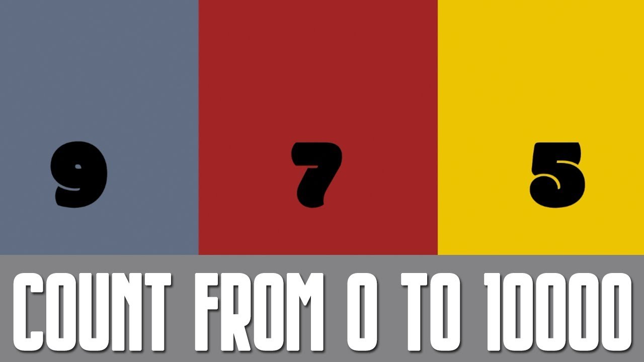 Count From 0 To 10000 Colorful Numbers - YouTube