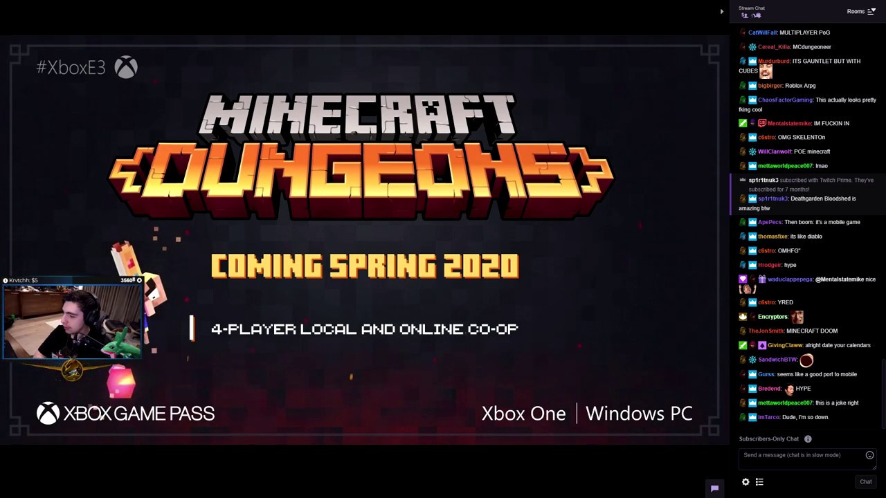 Shroud Minecraft Dungeons Gameplay Trailer E3 2019 - YouTube