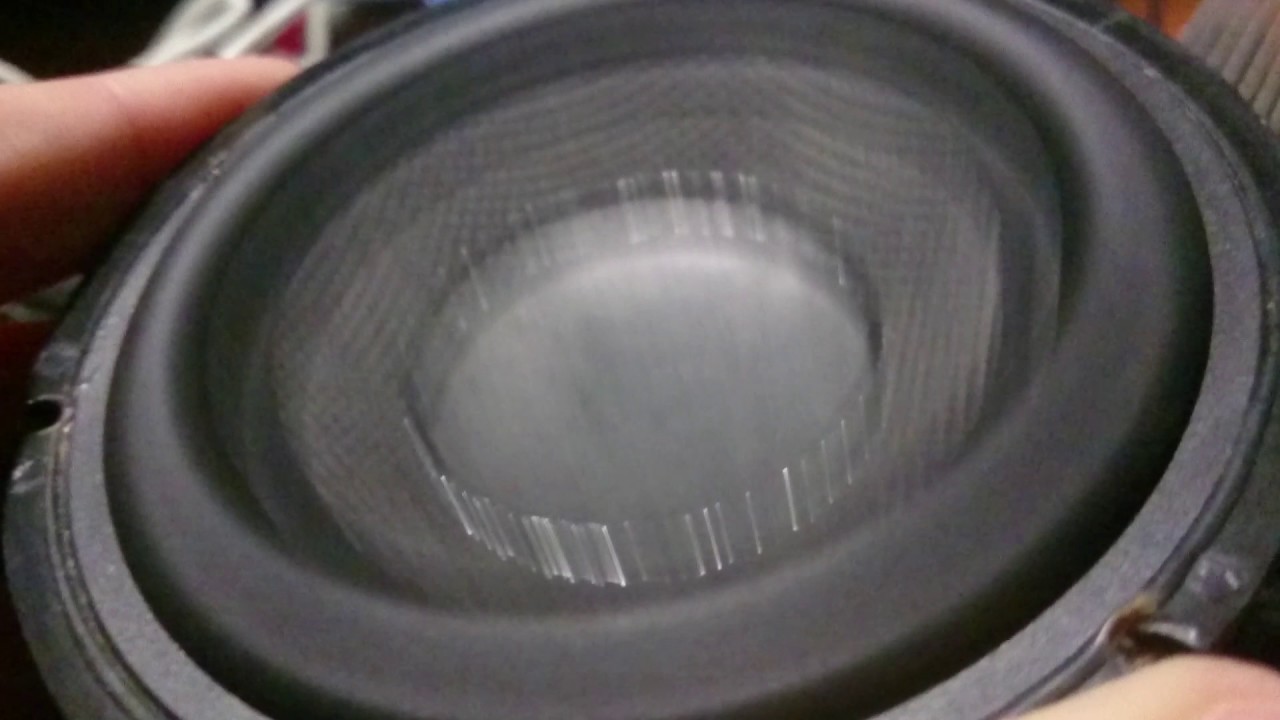 Unknown 3 inch rubber woofer on Max Excursion - YouTube