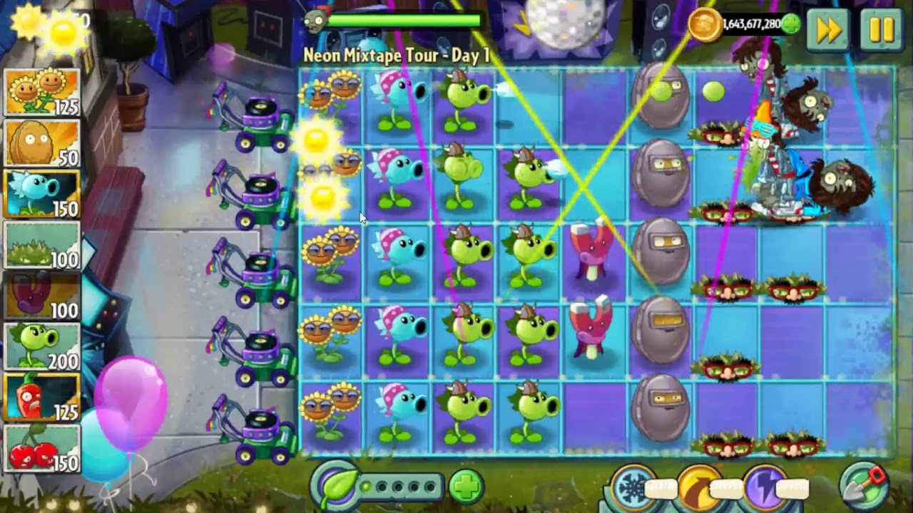 Neon Mixtape Tour - Day 1 50 | Plants vs Zombies 2 - YouTube