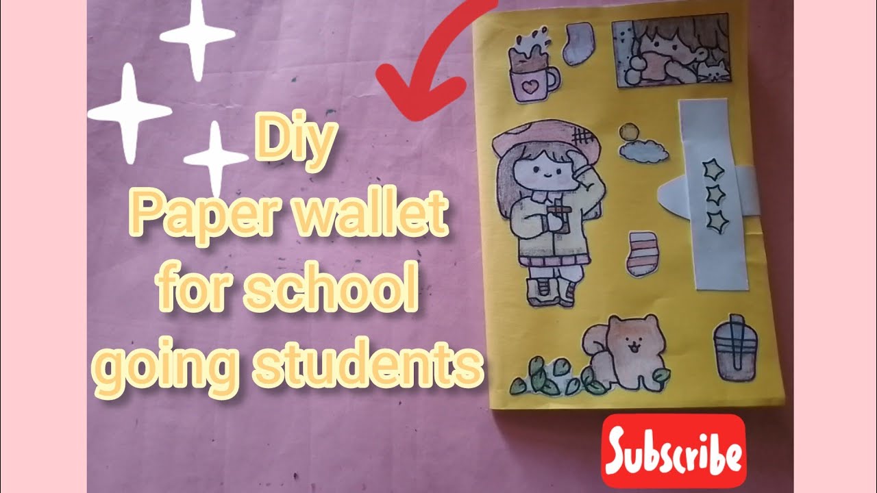 Diy paper wallet for school going students 💡💫💗||how to make 🌷💕 easy to ...