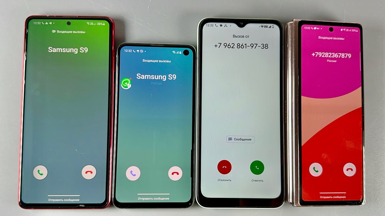 Incoming Call Samsung Galaxy Note 10 + Samsung Galaxy S10e + Redmi A2 ...