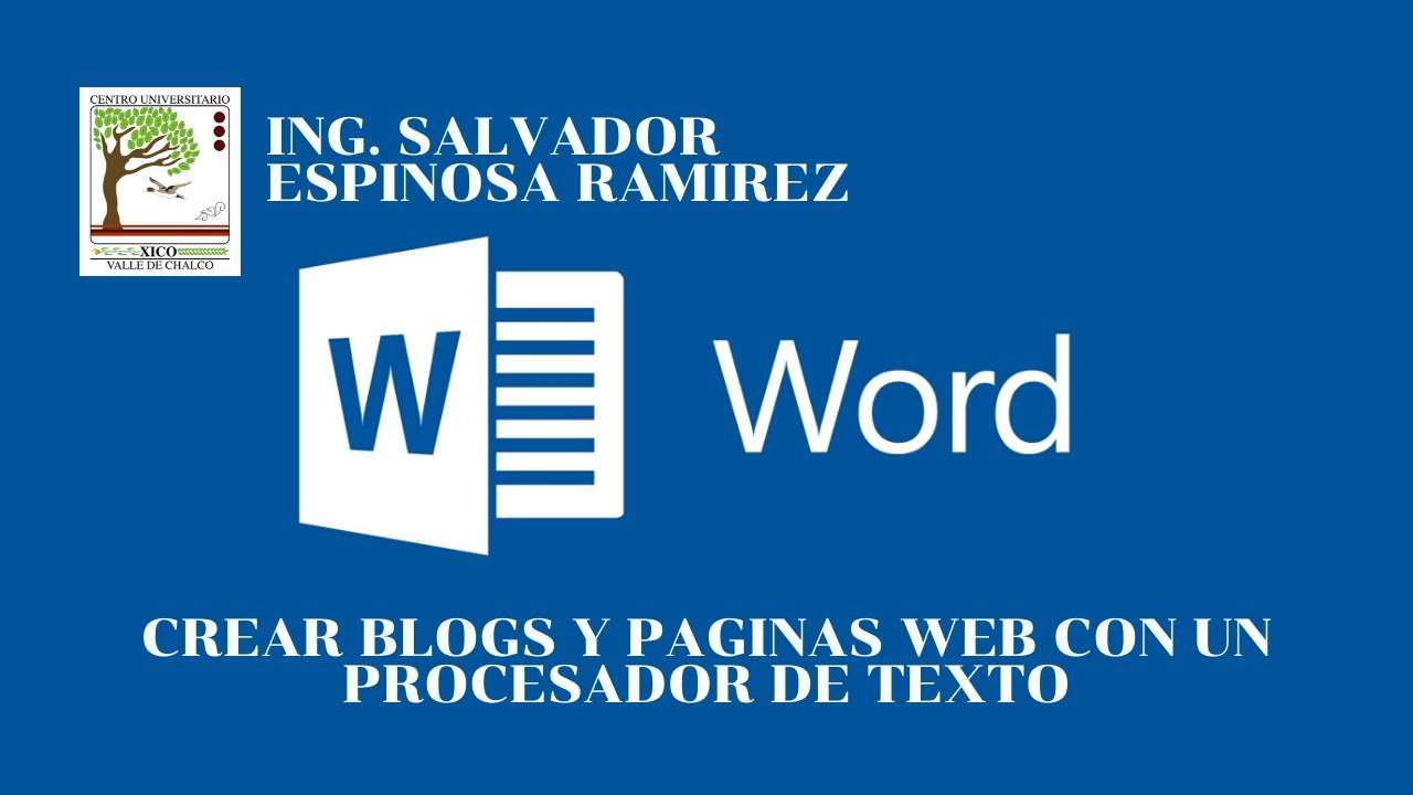 Como crear un blog o pagina web con un procesador de textos (Microsoft ...