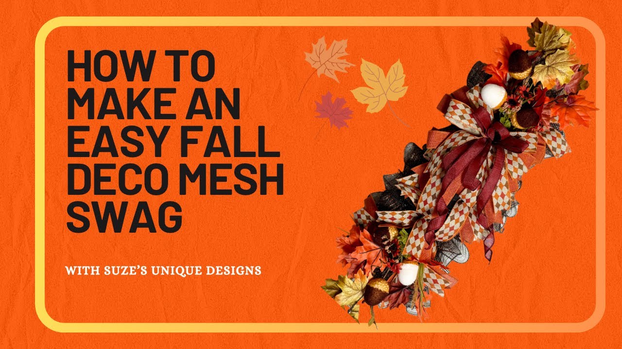 Easy Fall Wreath/How to make/Tutorial/DIY Fall Swag #falldecor # ...