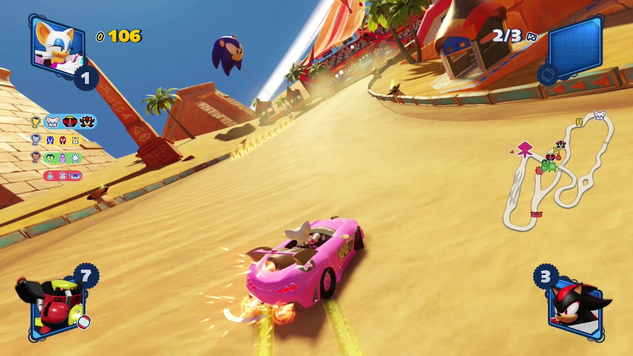 Team Sonic Racing: Sand Road (Rouge) [1080 HD] - YouTube