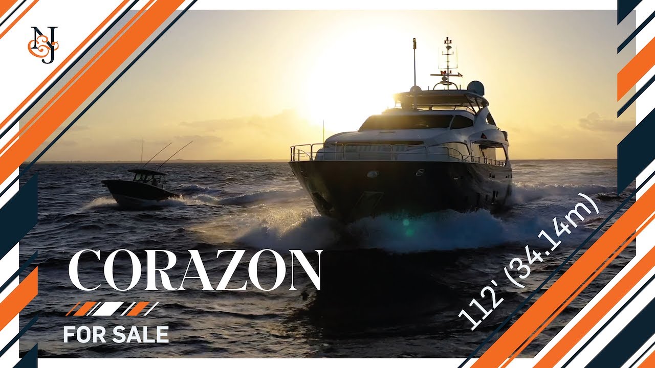 CORAZON 112' (34.14m) Sunseeker Yacht for Sale - YouTube