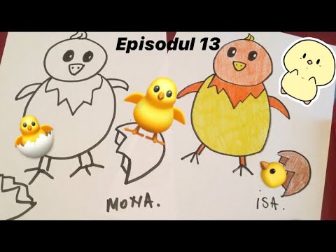 Ep.13: How to draw a chick/ Cum sa desenezi un pui de gaina/ Atelier de ...
