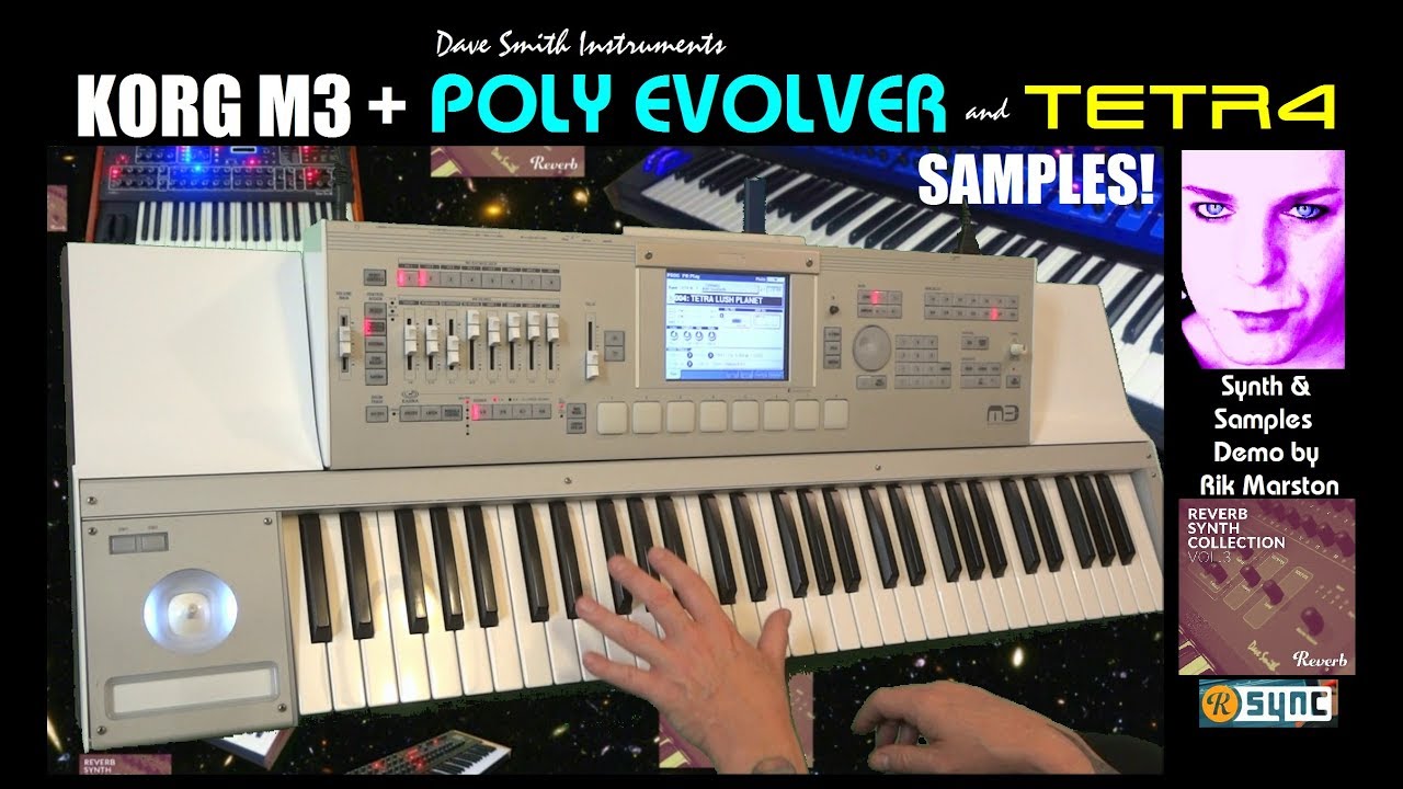 Korg M3 + DSI POLY EVOLVER TETRA Samples Reverb SYNC Analog Synthesizer Rik Marston - YouTube
