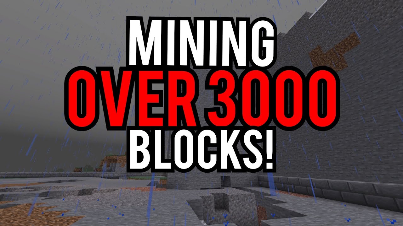 Mining OVER 3000 Blocks! Mega Build - Minecraft Let's Play - YouTube