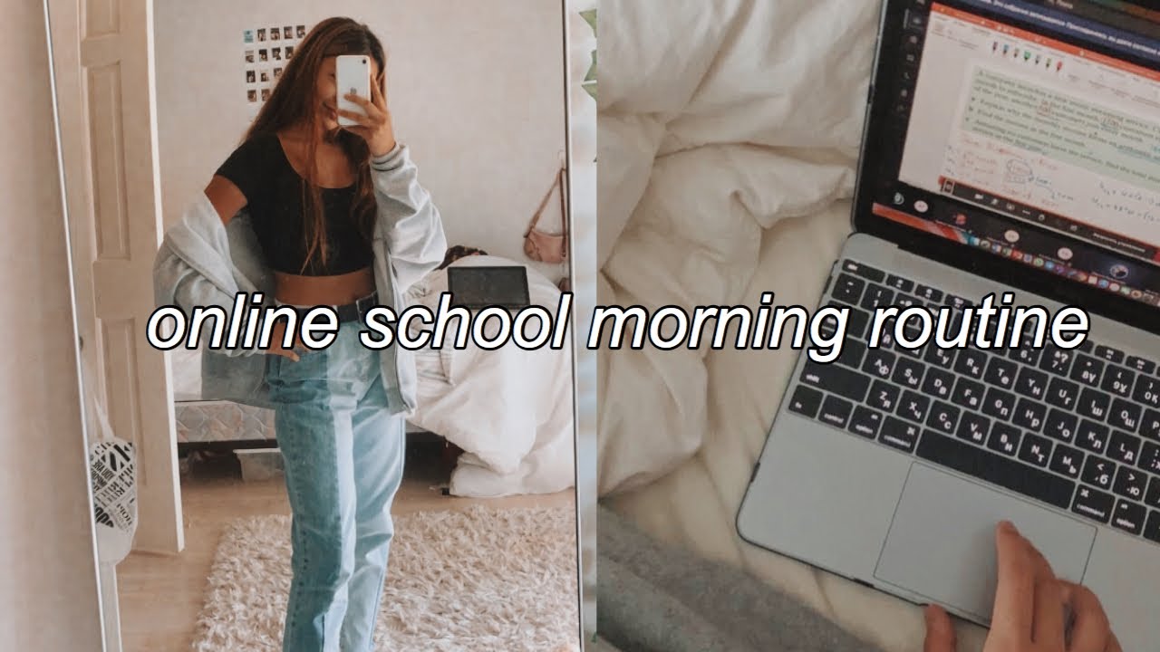 my online school morning routine - YouTube