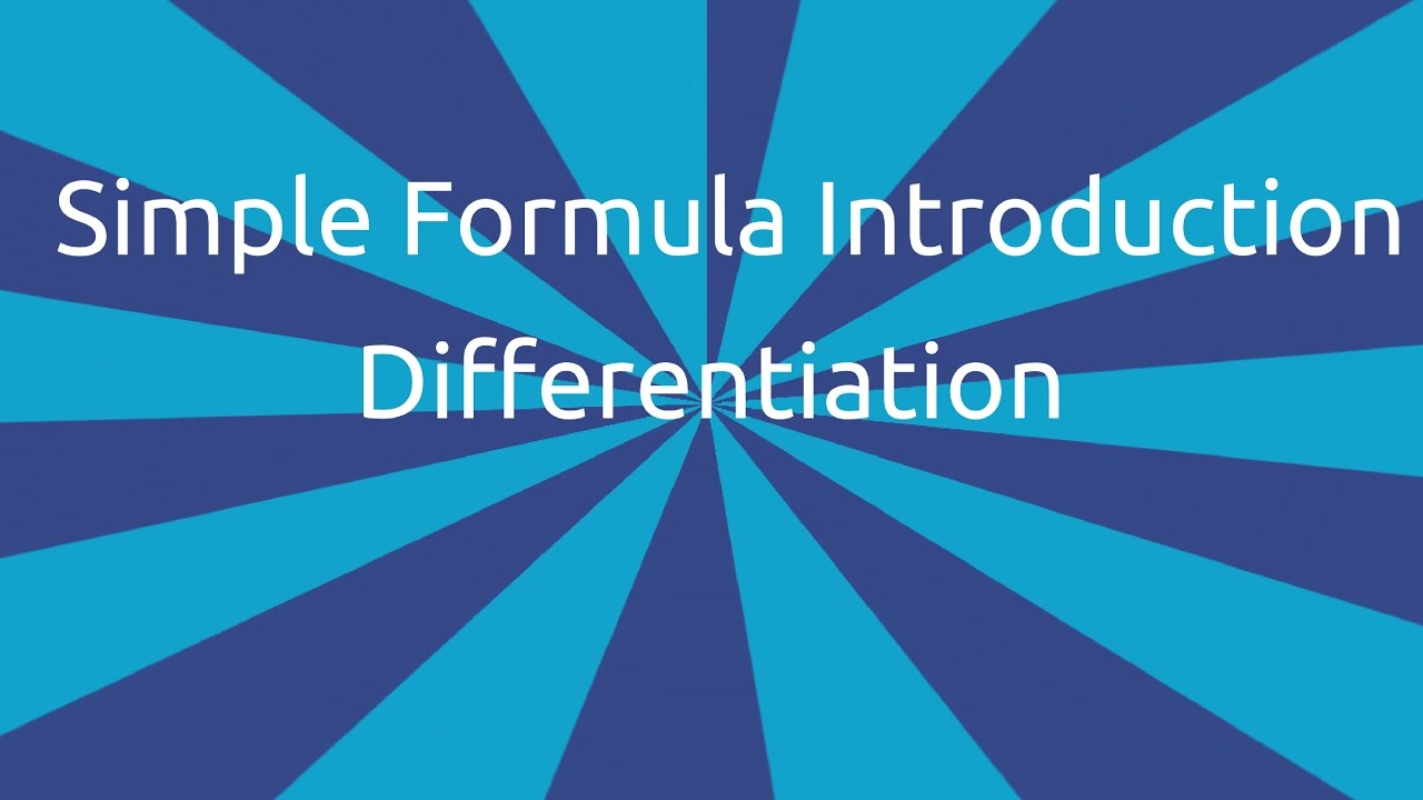 Understanding Simple Formula of Differentiation | Differentiation | CA ...