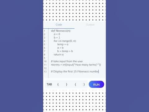 Fibonacci Series in Python #python #pythonprogramming #pythontutorial #fabonacciseries . - YouTube
