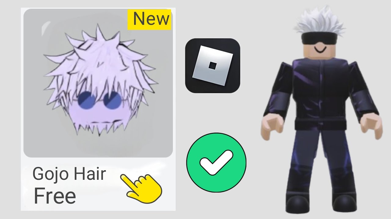 PRESSA!Como obter cabelo Gojo grátis no Roblox.Free Gojo Hair 2025 ...
