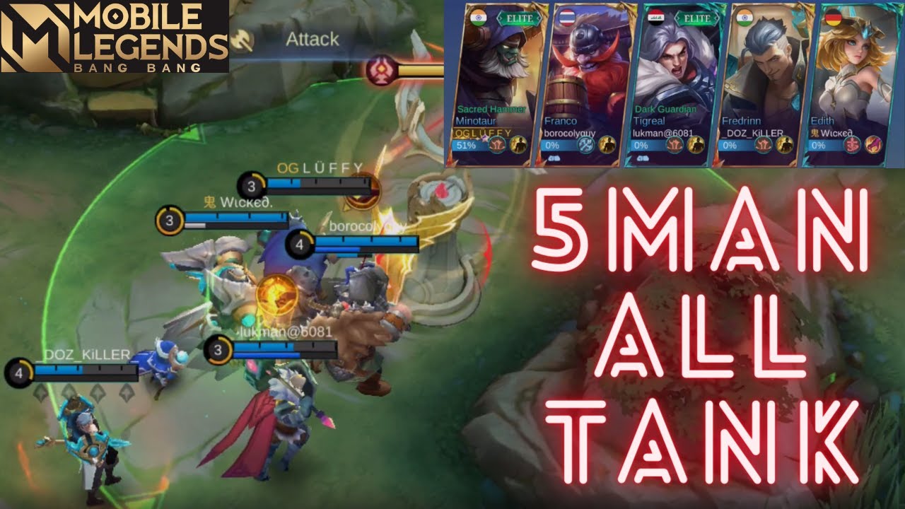 5MAN ALL TANK WITH RANDOMS | MLBB - YouTube