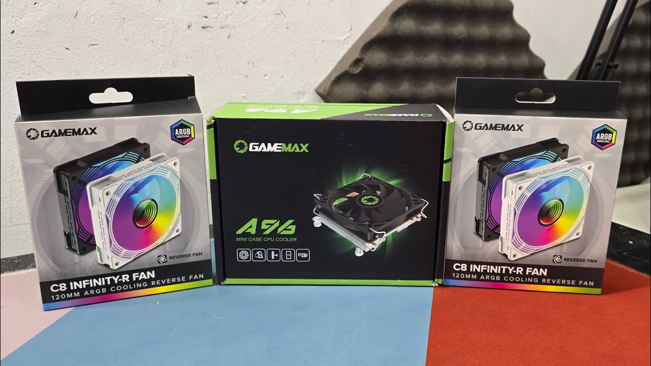 Gamemax A96 & C8 Infinity Reverse Fan - Unboxing - YouTube