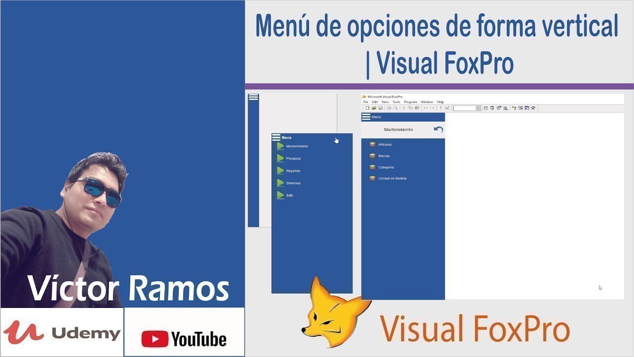 📌 ::: Menú vertical Visual FoxPro | Material Extra de VFP(de mi autoría) ::: - YouTube