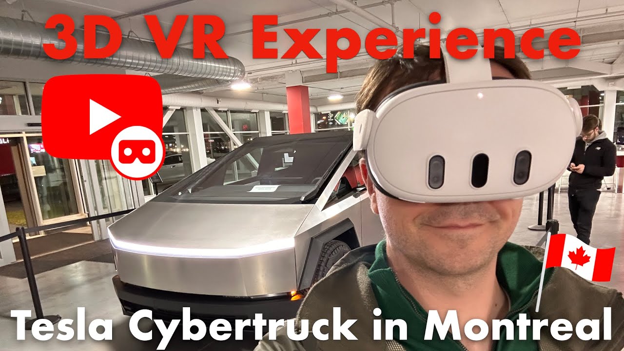 Tesla Cybertruck in 3D VR! Tour of the Montreal🇨🇦 Showroom | Meta Quest ...