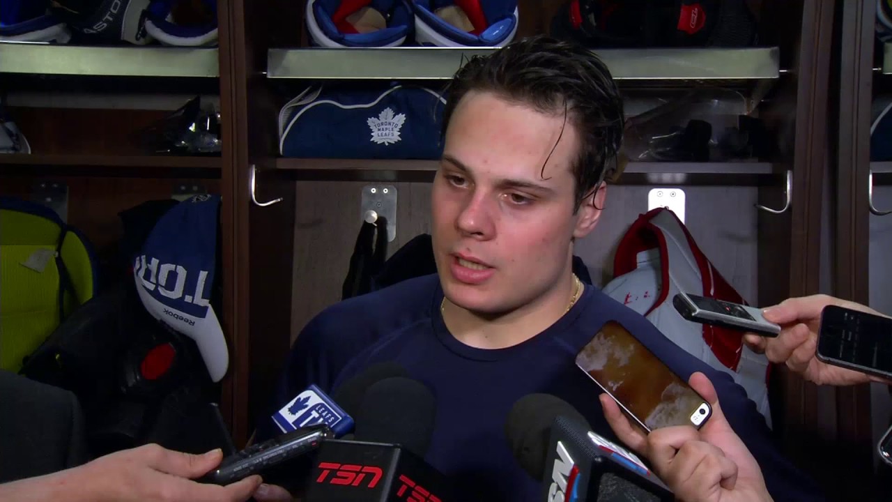 Maple Leafs Post-Game: Auston Matthews - February 11, 2017 - YouTube