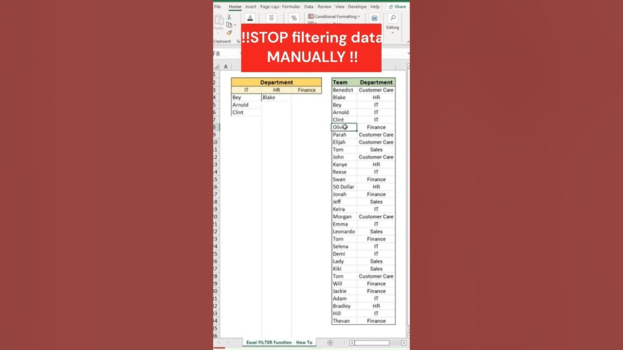 Data Filter Exceltips Excel Shorts Trending Exceltipsandtricks Youtube