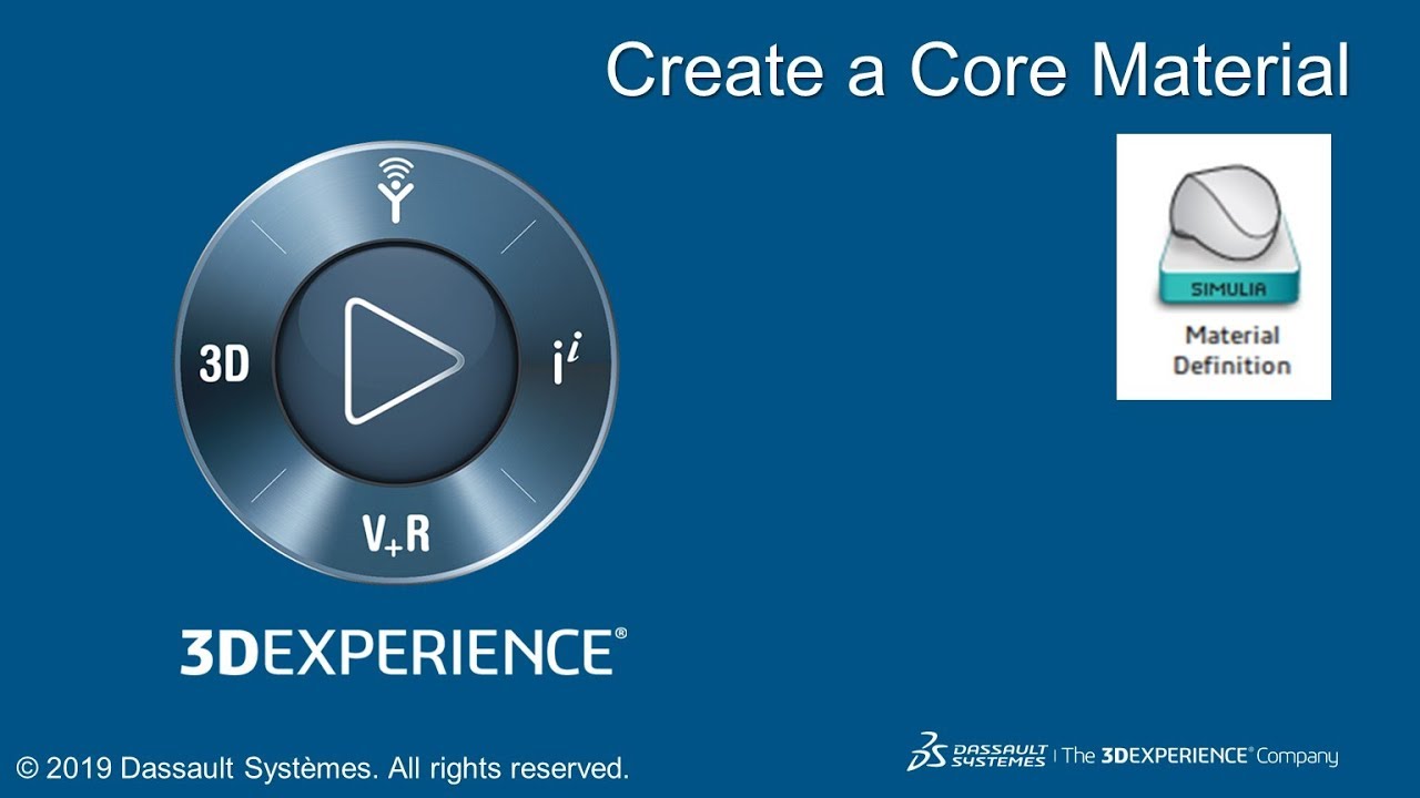 Create a Core Material in 3DEXPERIENCE - YouTube