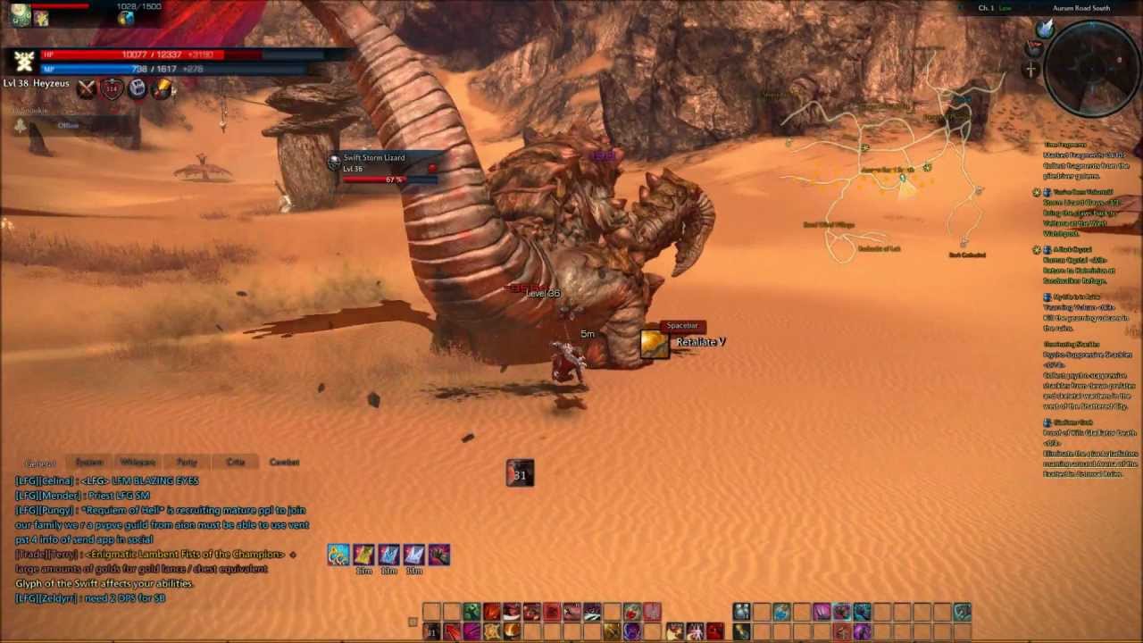 TERA Warrior BAM solo - Storm Lizard - YouTube